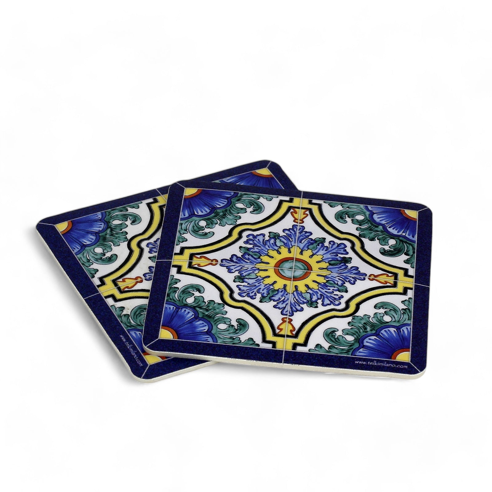ITALIAN DREAM: Coaster Set of 2 - Stain Proof and Water Repellent PVC ...