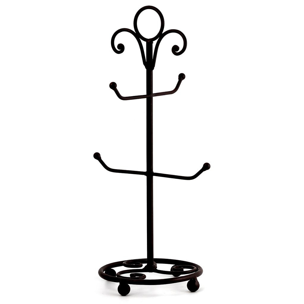 Home / Products / METAL STAND: Four Arms Mug Iron Stand Tree Flat Black ...